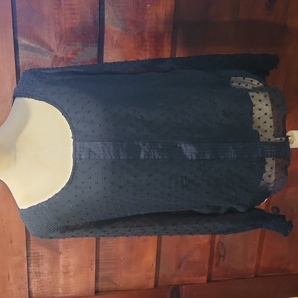 LC Lauren Conrad | Tops | Lc Lauren Conrad Sheer Overlay Top M | Poshmark